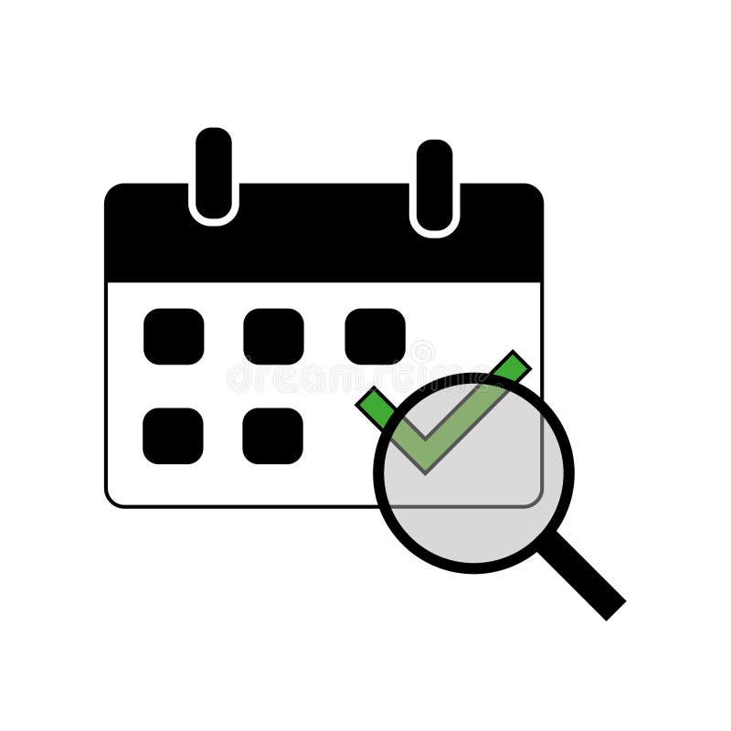 Booking Completed Calendar Icon. Reservation Stock Illustration ...