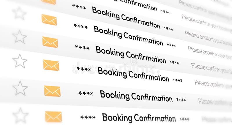 Booking Confirmation Email Notification Background Design. Magnify ...