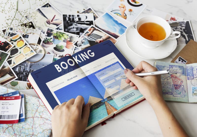 Booking Hotel Reservation Travel Destination Concept Stock Photo ...