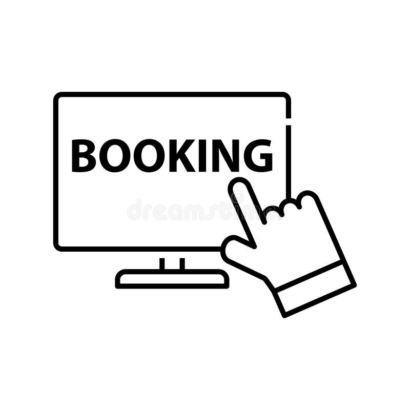 Booking Icon, Vector Illustration Stock Vector - Illustration of minute ...