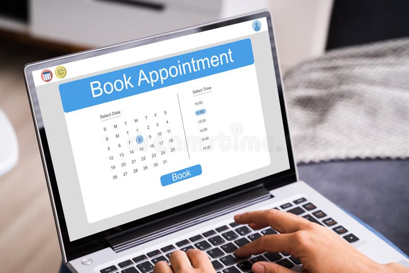 Booking Meeting Appointment on Laptop Compute Stock Photo - Image of ...