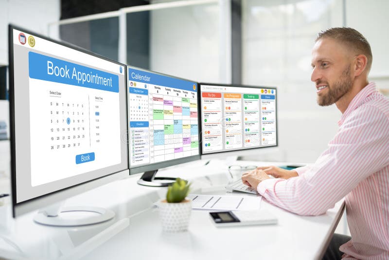 Booking Meeting Appointment Stock Photo - Image of monitor, agenda ...