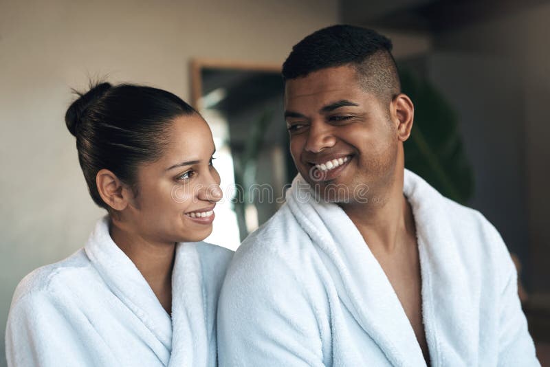 Booking this Spa Day Was the Best Idea Ever. a Young Couple at a Spa ...