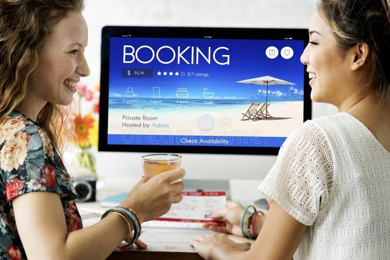 Booking Ticket Online Reservation Travel Flight Concept Stock Image ...
