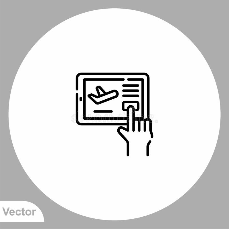Booking Vector Icon Sign Symbol Stock Illustration - Illustration of ...