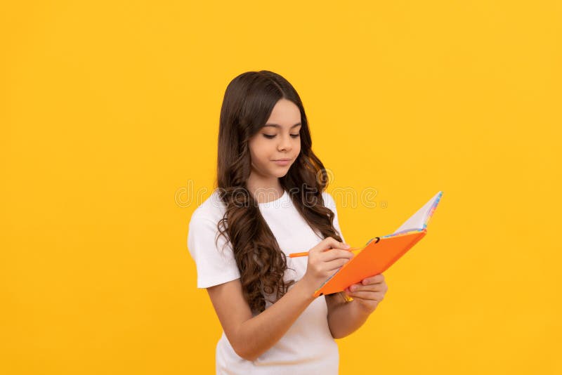Bookish Kid Making Notes. Student Ready for Studying. Taking Notes ...