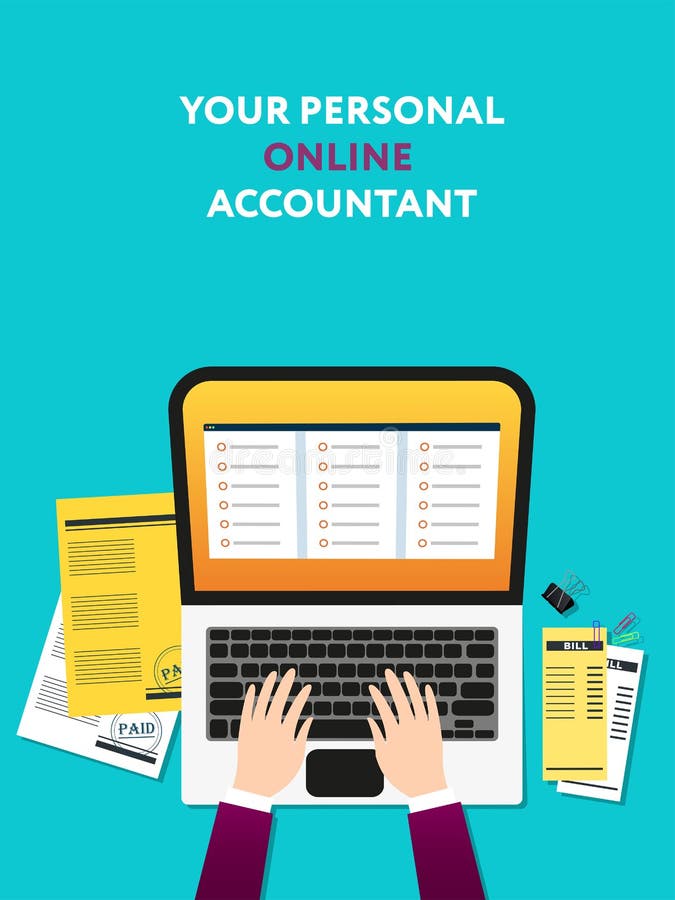 Bookkeeping Vector Template for Posters and Banners Stock Vector ...