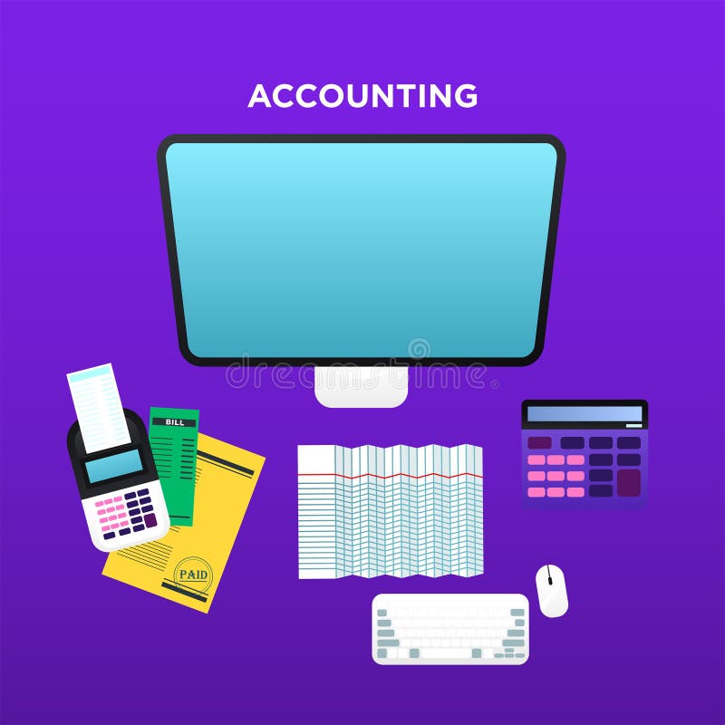 Bookkeeping Vector Template for Posters and Banners Stock Vector ...