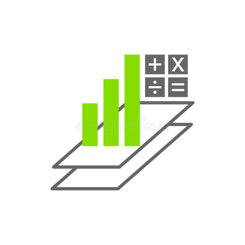 Bookkeeping Accounting Data Report Logo Design Vector Isolated Stock ...