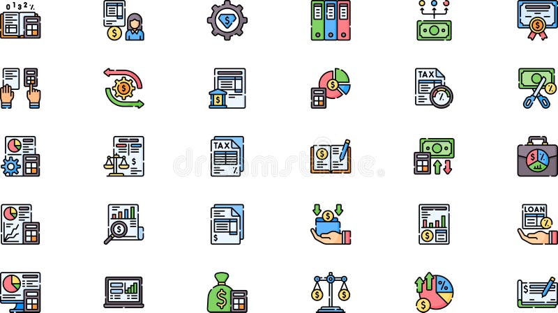 Bookkeeping Icons High-Quality Vector Icons Collection with Editable ...