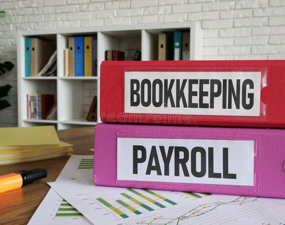 Bookkeeping Services and Payroll Business Concept is Shown Using the ...