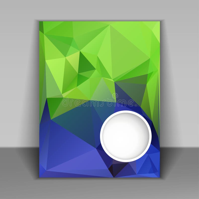 Booklet Layout with a Polygonal Pattern Stock Vector - Illustration of ...