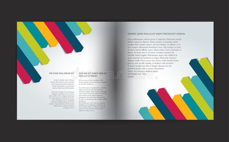 Booklet Page. Magazine Layout for Infographics Stock Vector ...