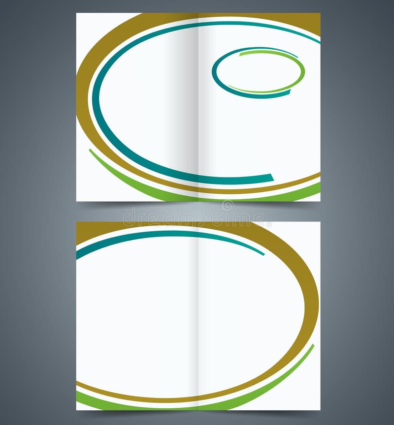 Booklet Template Design with Brown Stock Vector - Illustration of ...