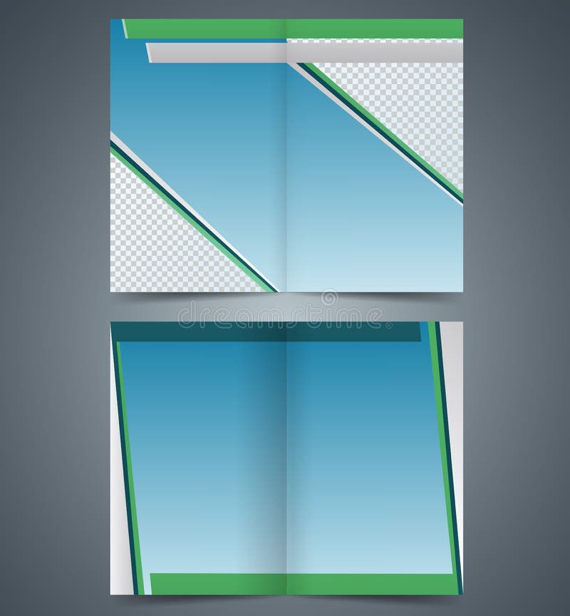 Blue Booklet, Template Design with Waves Stock Vector - Illustration of ...