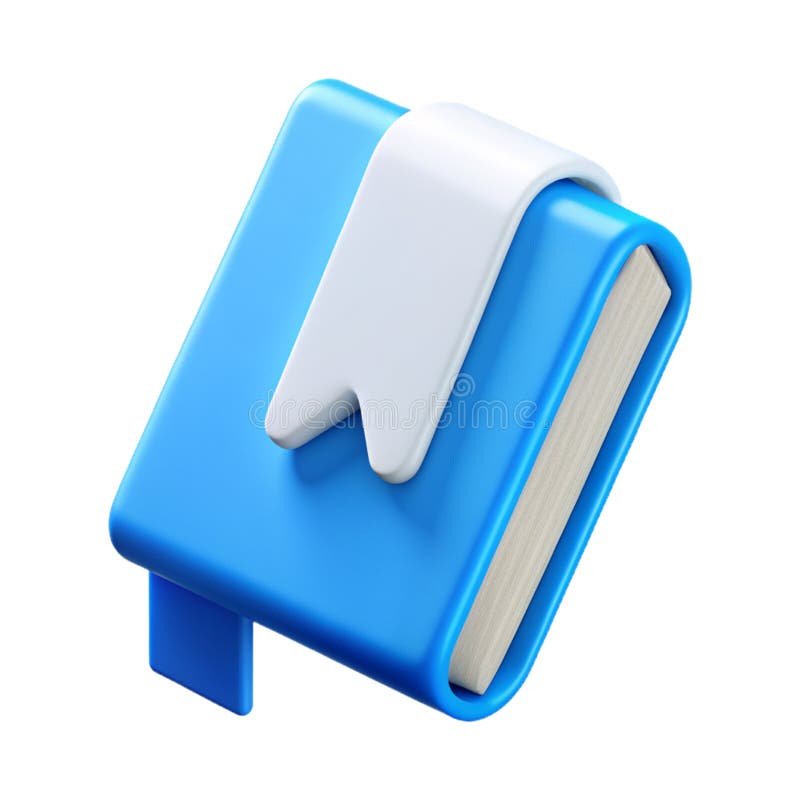 Bookmark Blue Icon 3d Cartoon Style Illustration Generative AI Stock ...