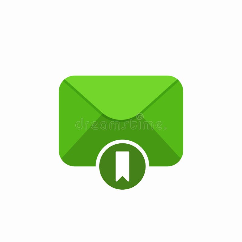 Bookmark Email Envelope Mail Mark Read Icon Stock Vector - Illustration ...