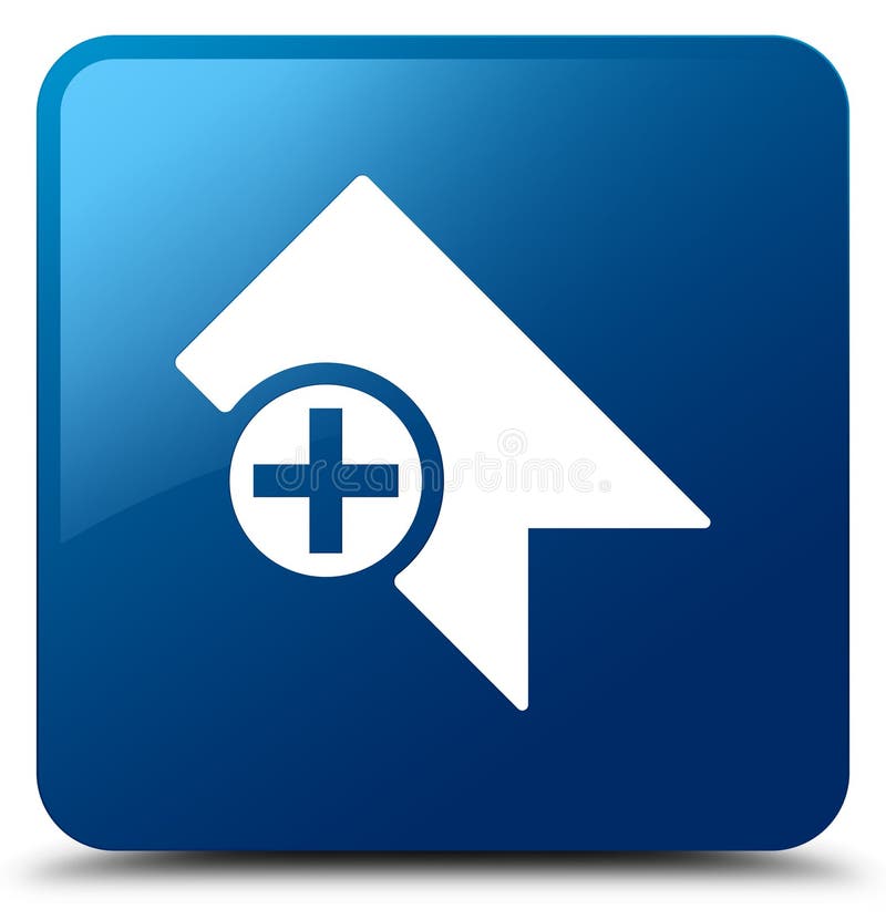Bookmark Icon Blue Square Button Stock Illustration - Illustration of ...