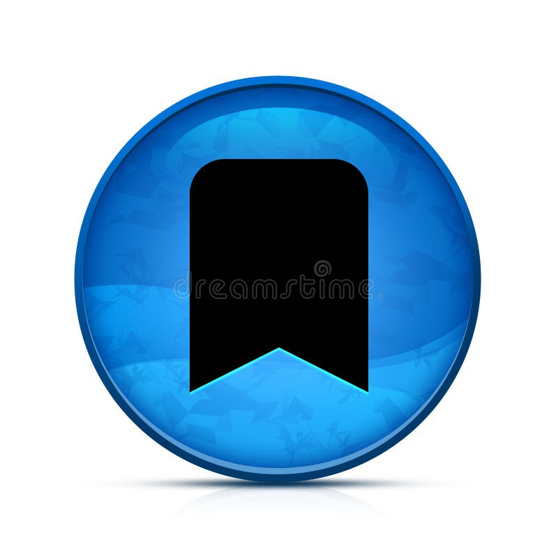 Bookmark Icon on Classy Splash Blue Round Button Illustration Stock ...