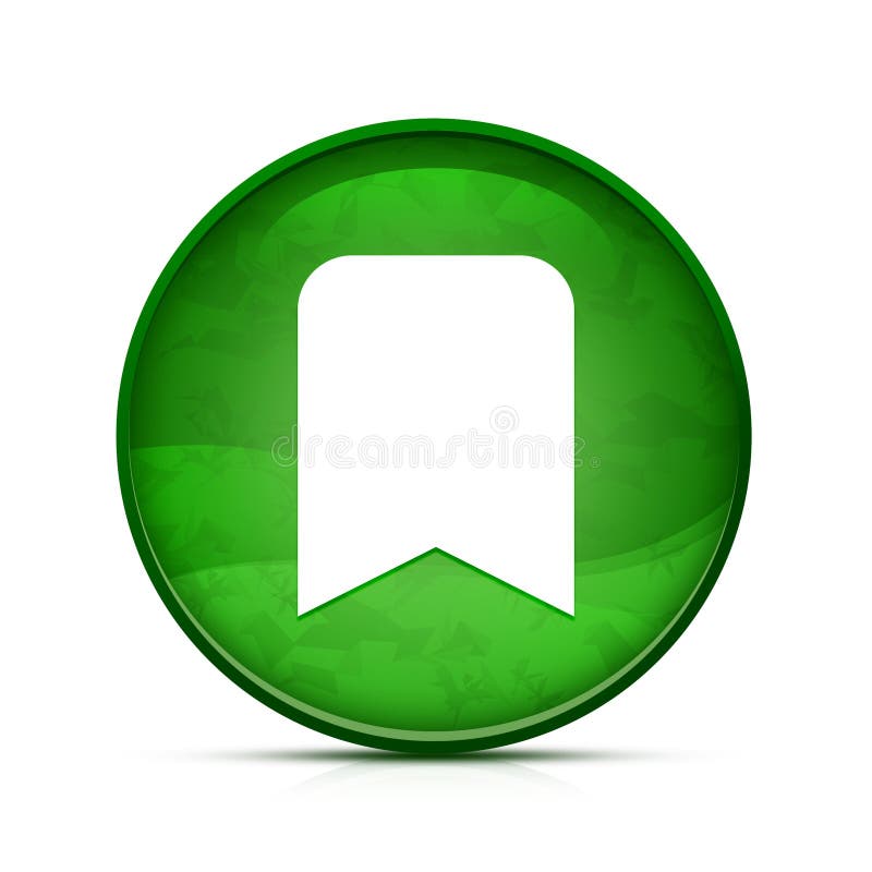 Bookmark Icon on Classy Splash Green Round Button Illustration Stock ...