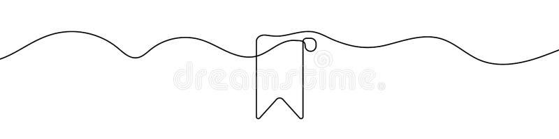 Bookmark Icon in Continuous Line Drawing Style. Line Art of Bookmark ...