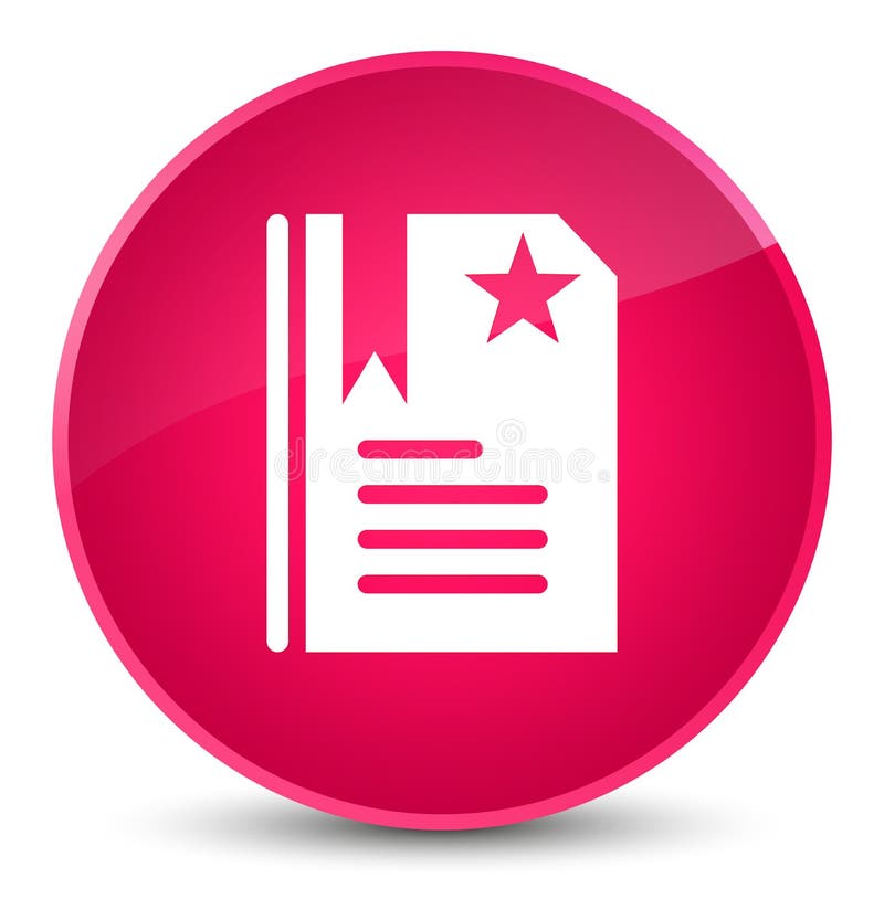 Bookmark Icon Elegant Pink Round Button Stock Illustration ...
