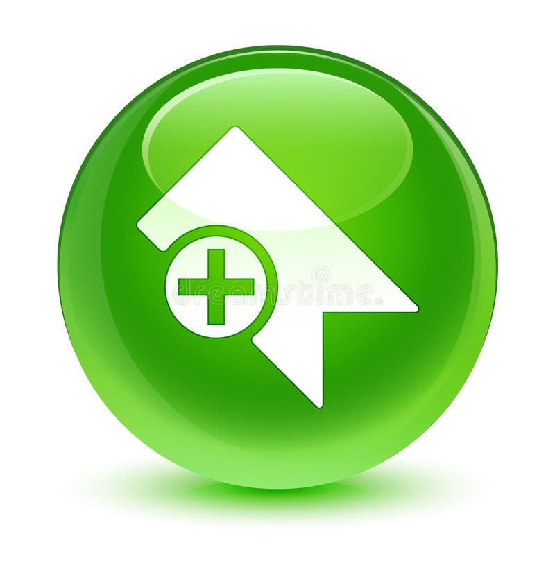 Bookmark Icon Glassy Green Round Button Stock Illustration ...