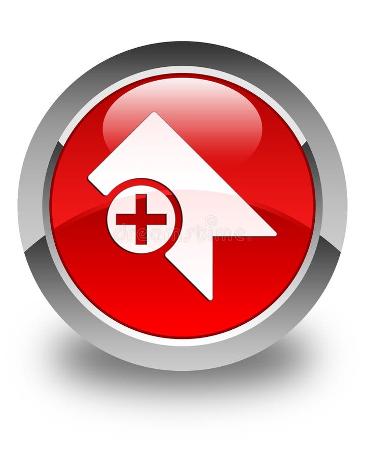 Bookmark Icon Glossy Red Round Button Stock Illustration - Illustration ...