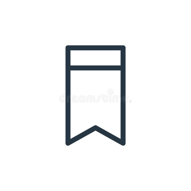 Bookmark Icon Vector from Ui Concept. Thin Line Illustration of ...