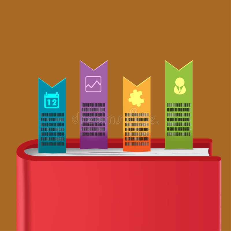 Bookmark Info Graphic Template Design Vector Stock Illustration ...