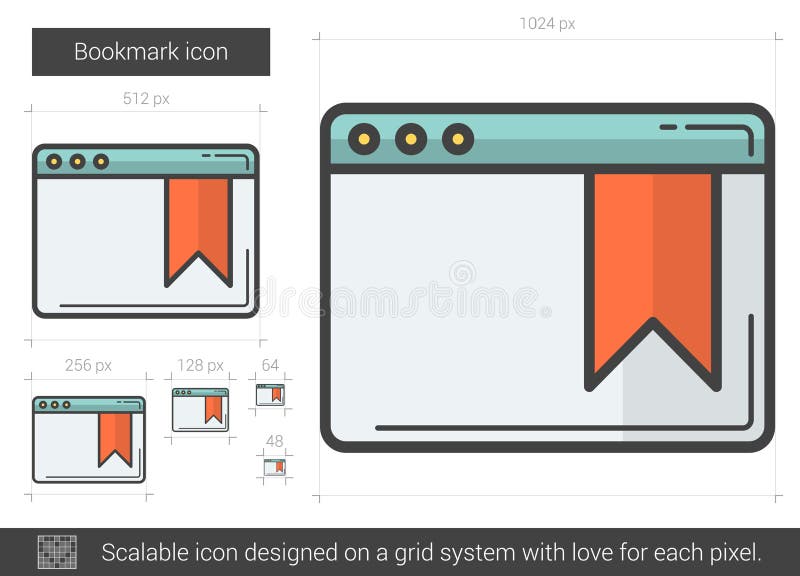 Bookmark line icon. stock vector. Illustration of network - 85937088