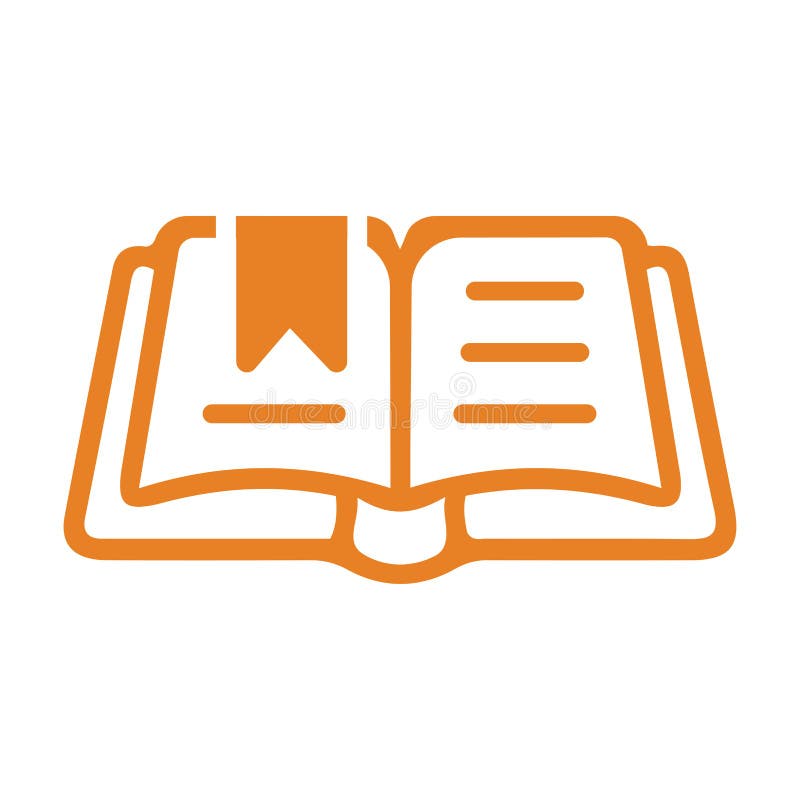 Bookmark, Reader Icon. Orange Vector Sketch. Stock Vector ...