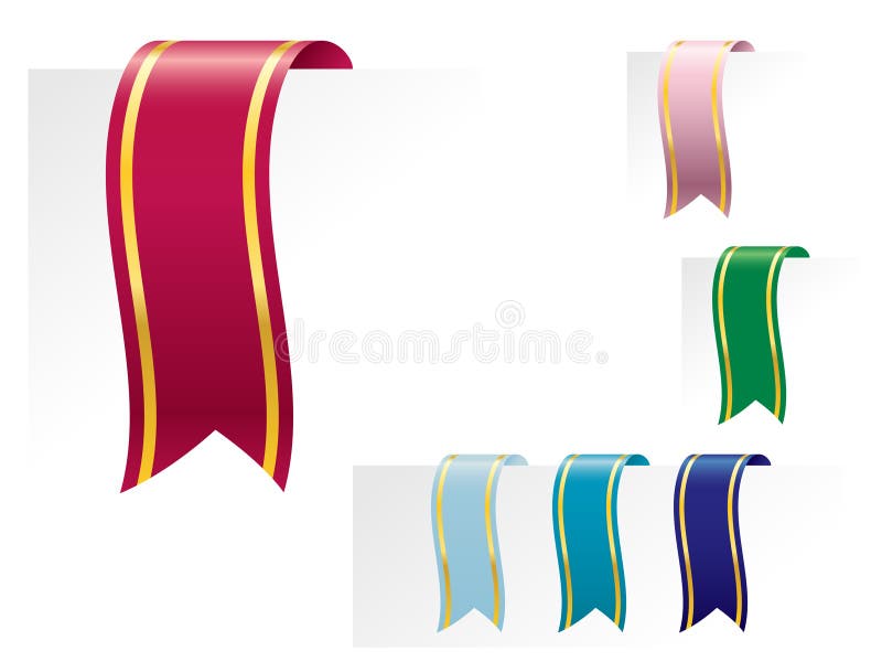 Bookmark ribbons stock vector. Illustration of design - 26473359