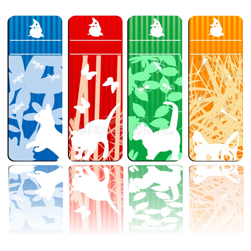 Colorful Gift Tags and Bookmark Templates Set Stock Illustration ...