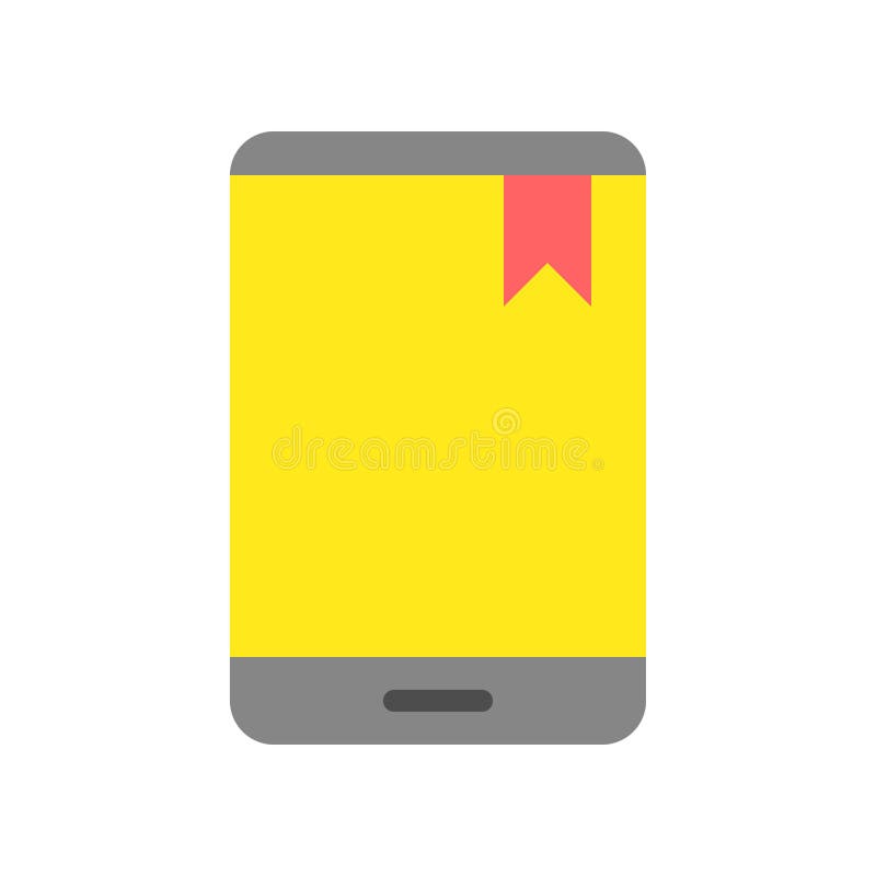Bookmark on Tablet or Smartphone Device Screen Icon Stock Vector ...