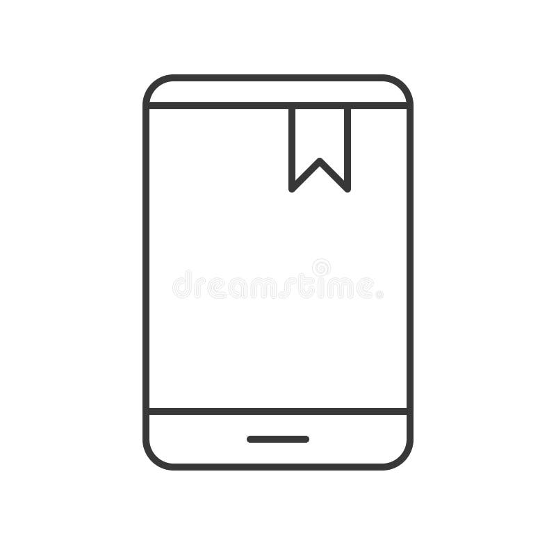Bookmark on Tablet or Smartphone Device Screen Icon Stock Vector ...