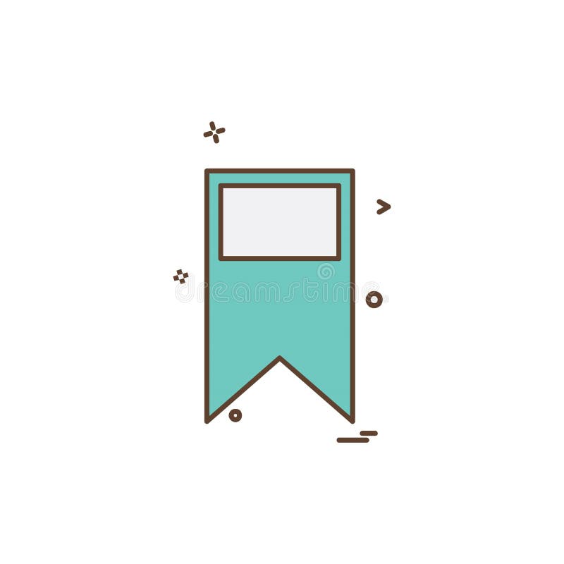 Bookmark Tag Icon Design Vector Stock Vector - Illustration of note ...