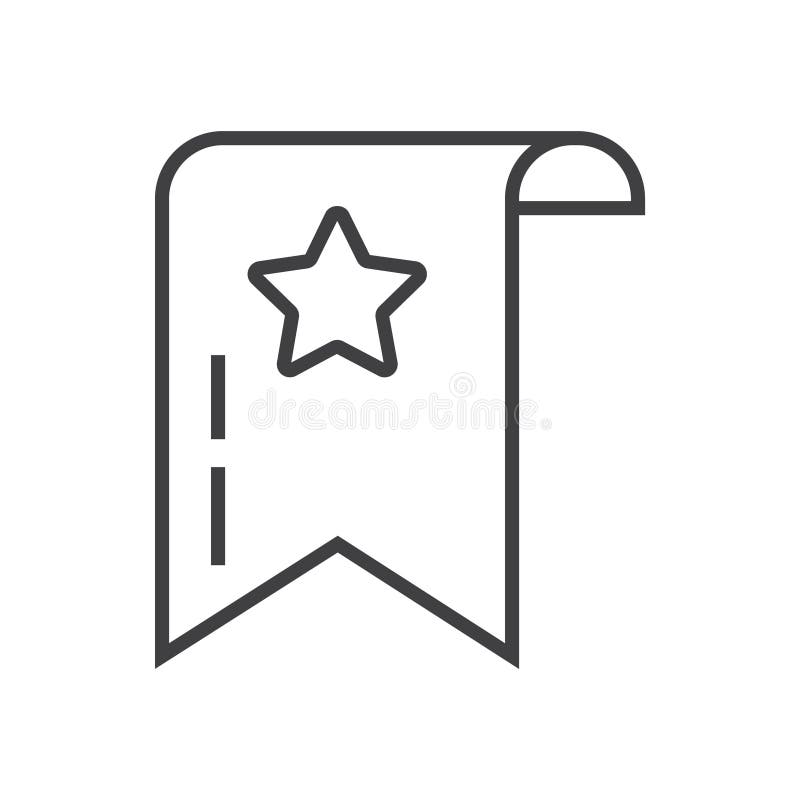 Bookmark Tag, Label Icon Vector in Outline Style. Bookmark Line Symbol ...