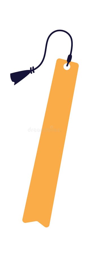Bookmark with Tassel Flat Icon Mark Place in Book Stock Vector - Illustration of strip ...