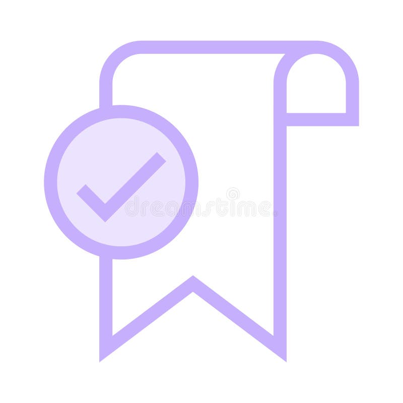 Bookmark Tick Color Line Icon Stock Illustration - Illustration of ...