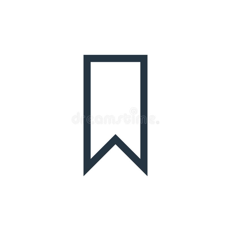 Bookmark outline icon stock vector. Illustration of outline - 121309776