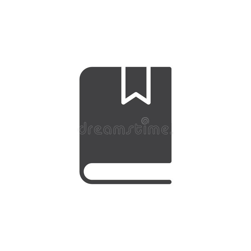 Bookmarked Book Vector Icon Stock Vector - Illustration of graphics ...
