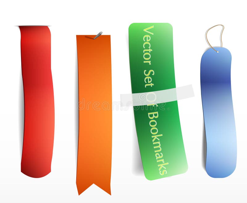 Bookmarks icon set stock vector. Illustration of green - 16850837