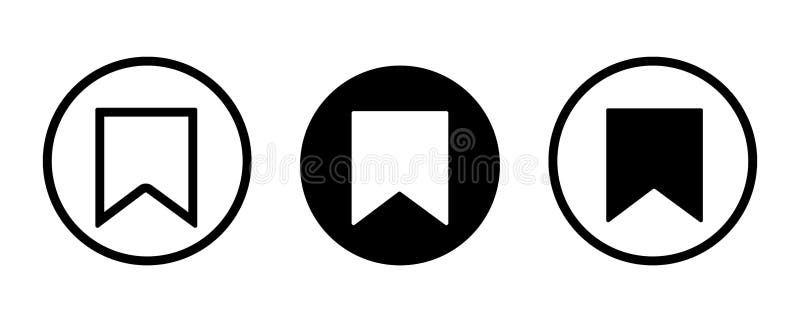 Bookmarks vector icons set stock vector. Illustration of drawing ...