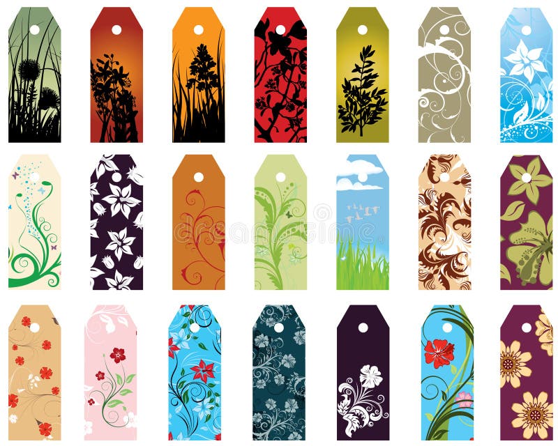 Bookmarks set stock vector. Illustration of designs, computer - 8036903
