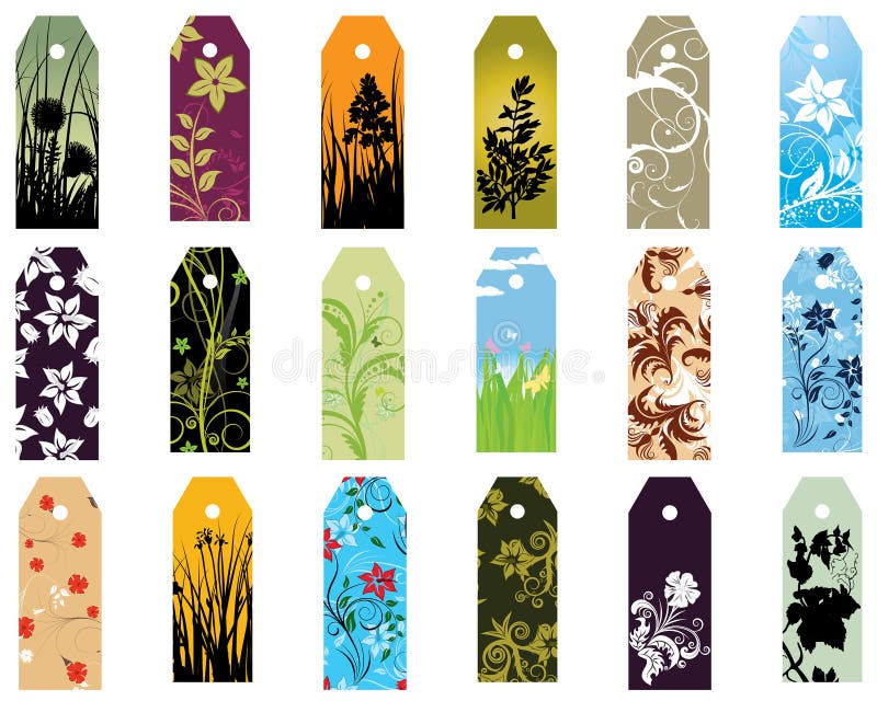 Bookmarks set stock vector. Illustration of designs, computer - 8036903