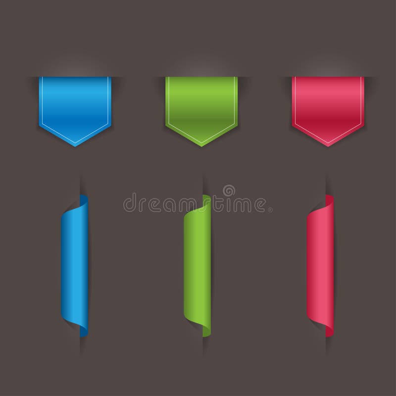 Bookmarks. Vector Illustration Stock Vector - Illustration of shape ...