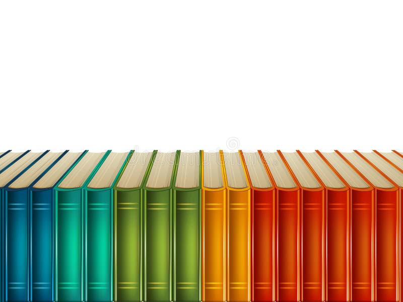 Row of books stock illustration. Illustration of learning - 7748228
