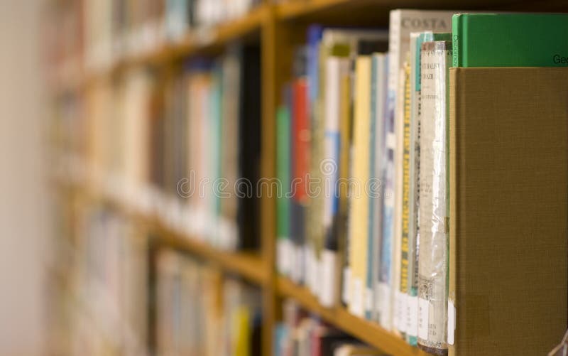 Books Literature on Long Shelf Row in Labrary Stock Photo - Image of ...
