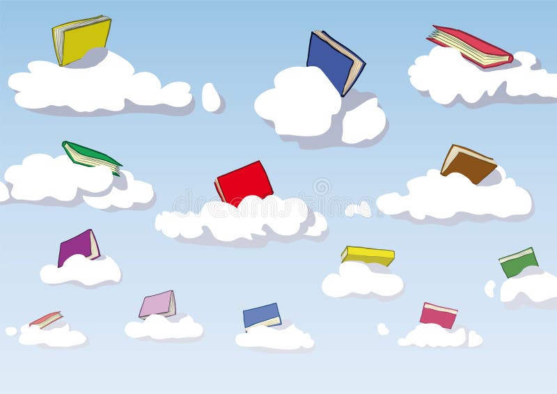 Flying books stock illustration. Illustration of isolated - 3052119